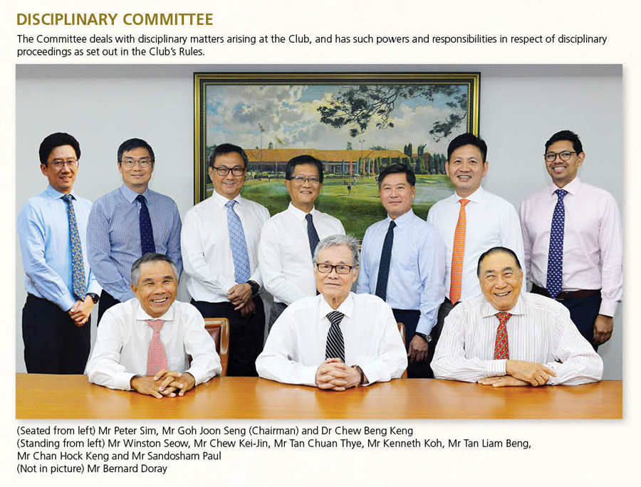 Discipline Sub-Committee 2019/2020 – The Singapore Island Country Club