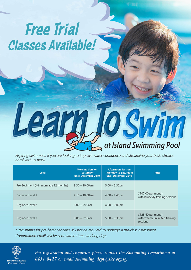 Learn to Swim at Island Swimming Pool – The Singapore Island Country Club