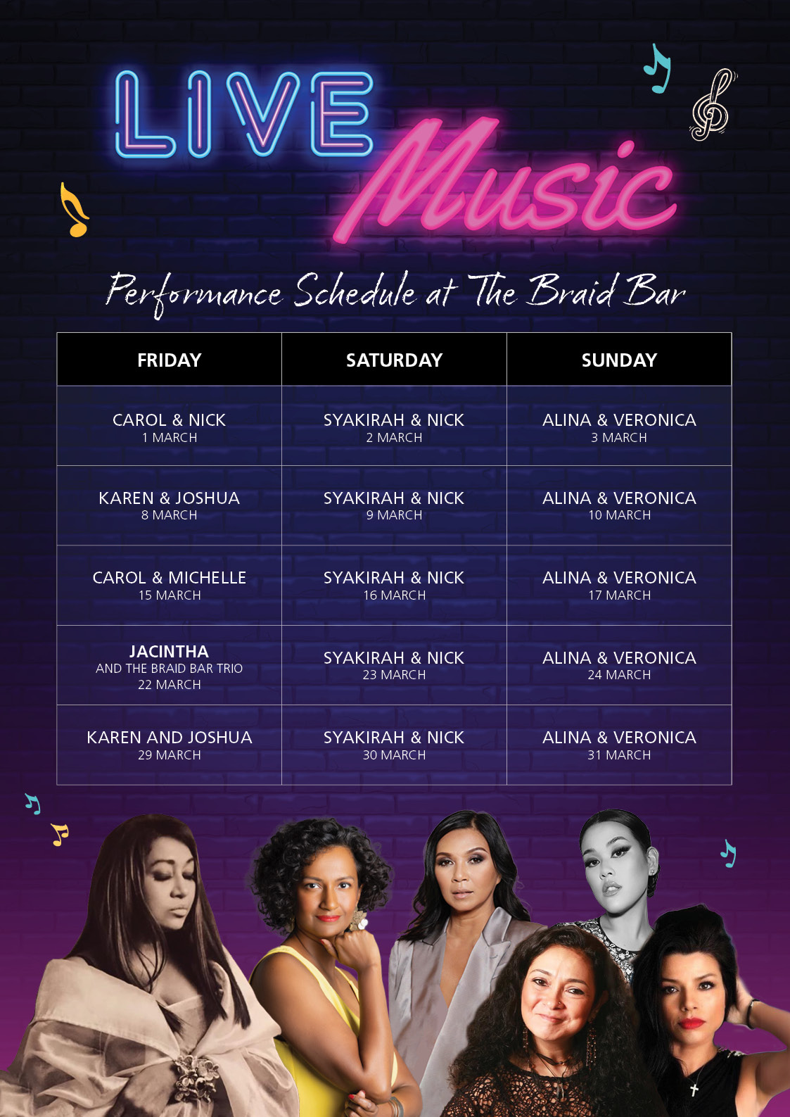 The Braid Bar – Live Performances Calender – The Singapore Island ...